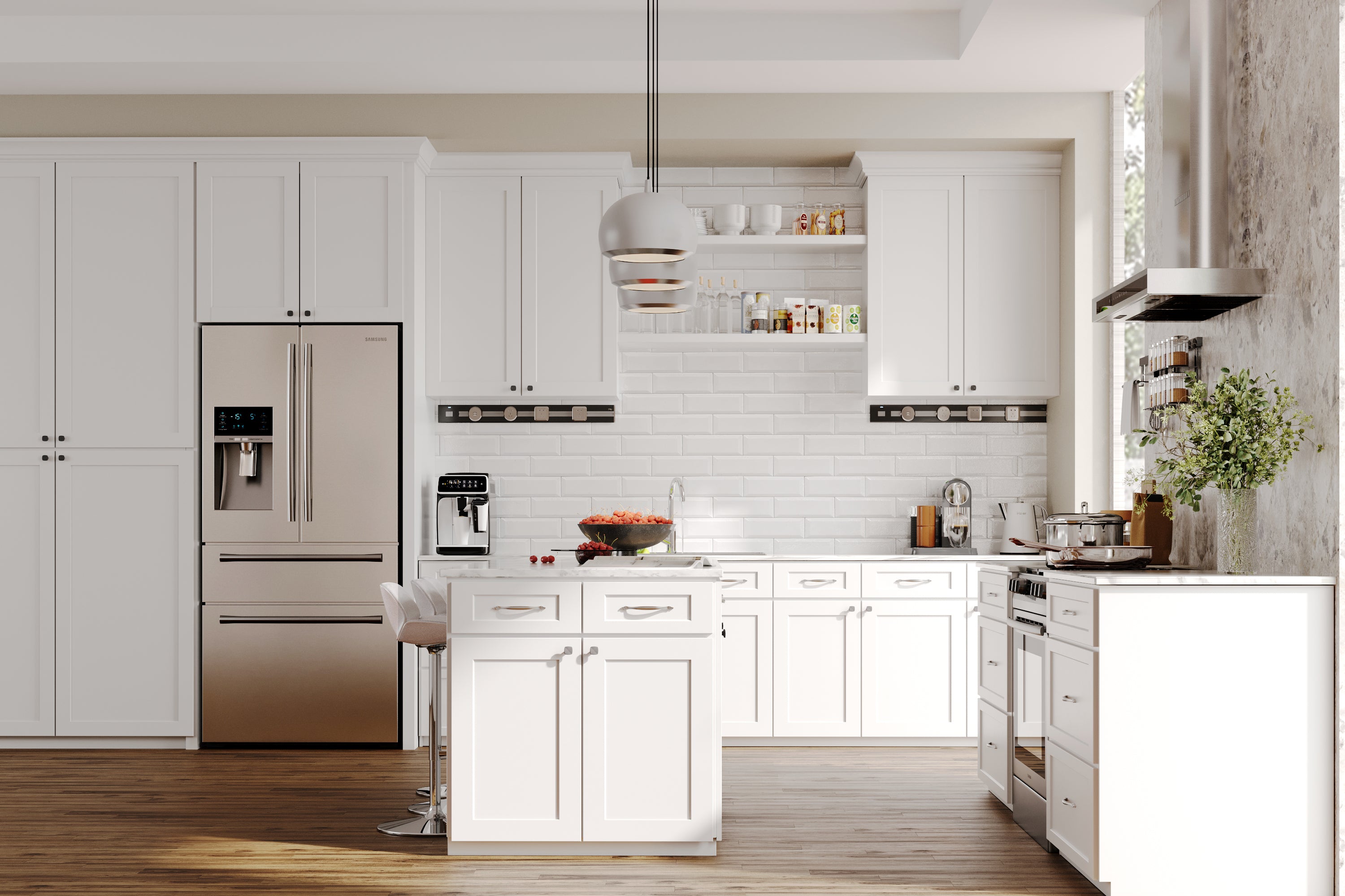 Alpine White Shaker Cabinets – Kitchen & Bath Central